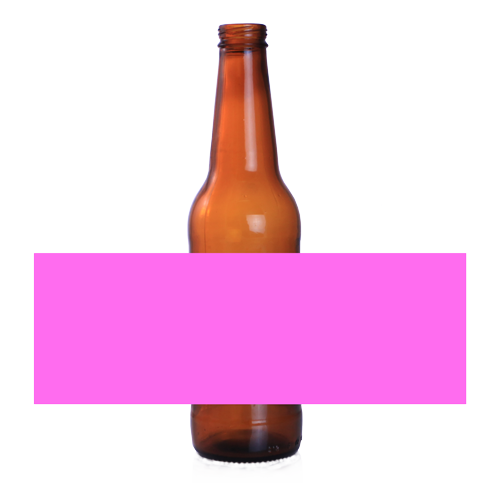 Design your own Beer Bottle Labels - 6 PACK - Pink | logobarproducts