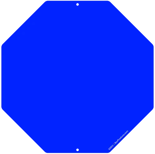 Kolorcoat™ Custom Octagon Metal Bar Sign - Blue | logobarproducts