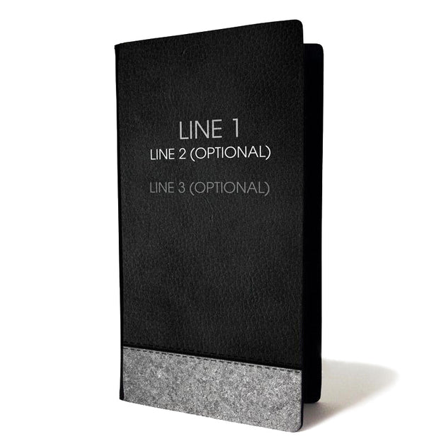 ADD YOUR NAME - Check Presenter - Leather and Stone | logobarproducts