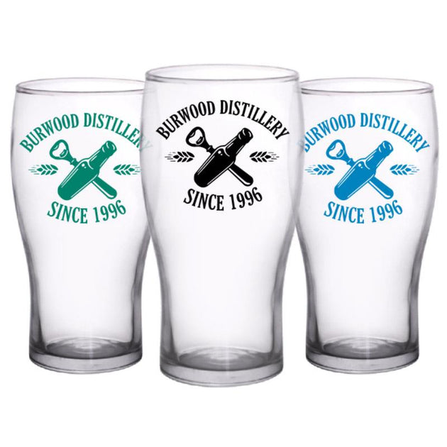 CUSTOMIZABLE - 20oz Imperial Pub Glass- Distillery | logobarproducts