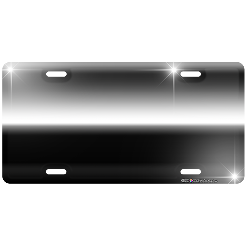 Custom Aluminum License Plate - Black and Gray | logobarproducts