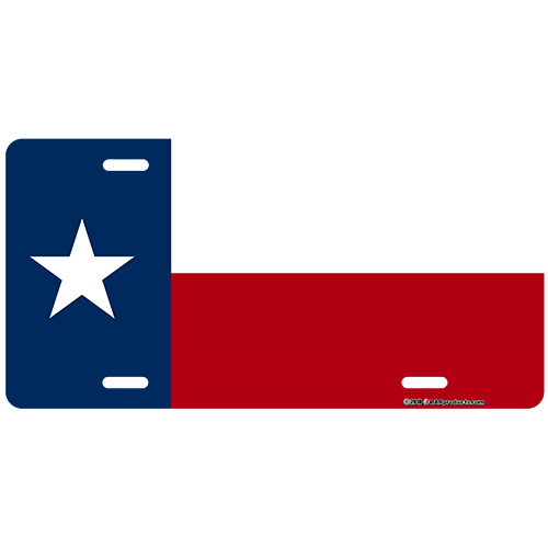 Custom License Plate - Texas Flag | logobarproducts