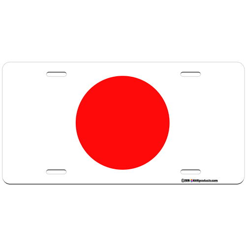 Custom License Plate - Japan Flag | logobarproducts
