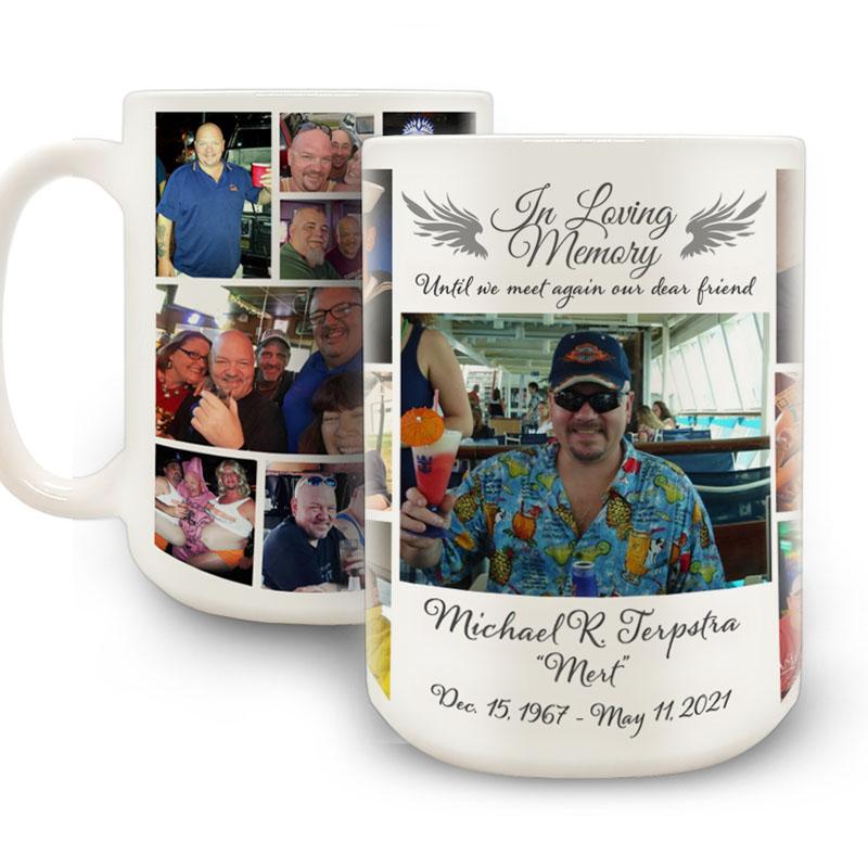 CUSTOM Memorial Coffee Mug - 22 Slot Collage - 15 Ounce | logobarproducts