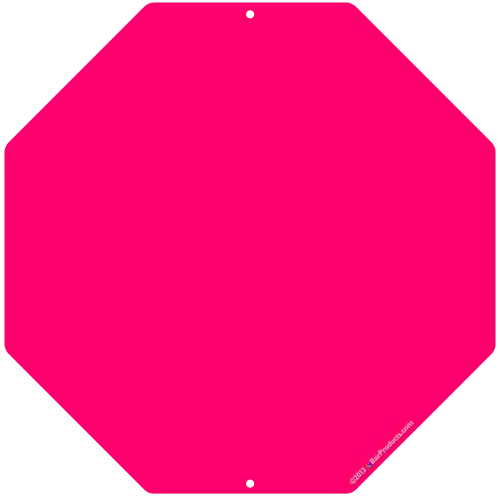 Kolorcoat™ Custom Octagon Metal Bar Sign - Pink | logobarproducts