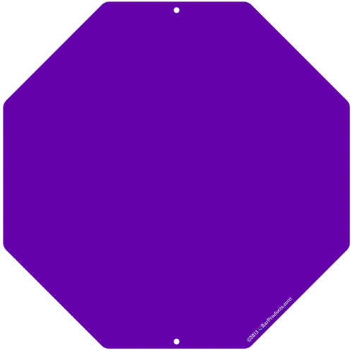 Kolorcoat™ Custom Octagon Metal Bar Sign - Purple | logobarproducts