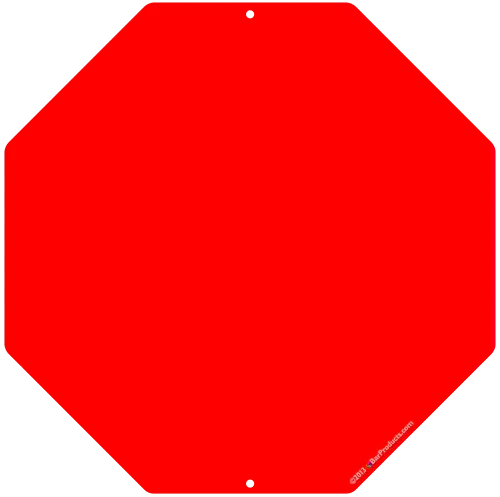 Kolorcoat™ Custom Octagon Metal Bar Sign - Red | logobarproducts