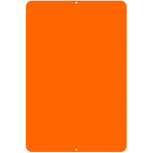 Kolorcoat™ Metal Custom Bar Sign - 12" x 18" - Orange | logobarproducts