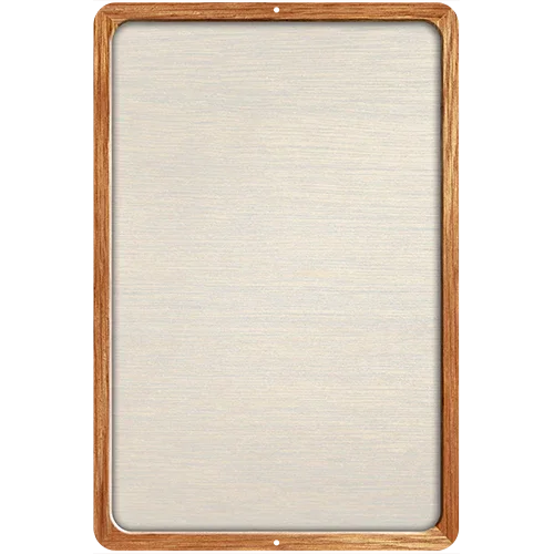 Kolorcoat™ Custom Metal Bar Sign w/ Frame - 12" x 18" - Tan w/ Border ...