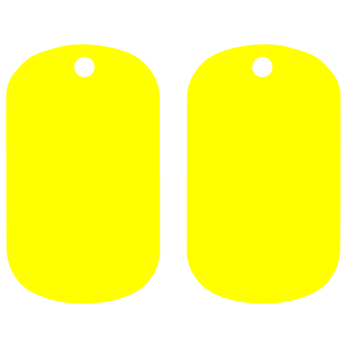 Kolorcoat™ Dog Tag - Yellow | logobarproducts